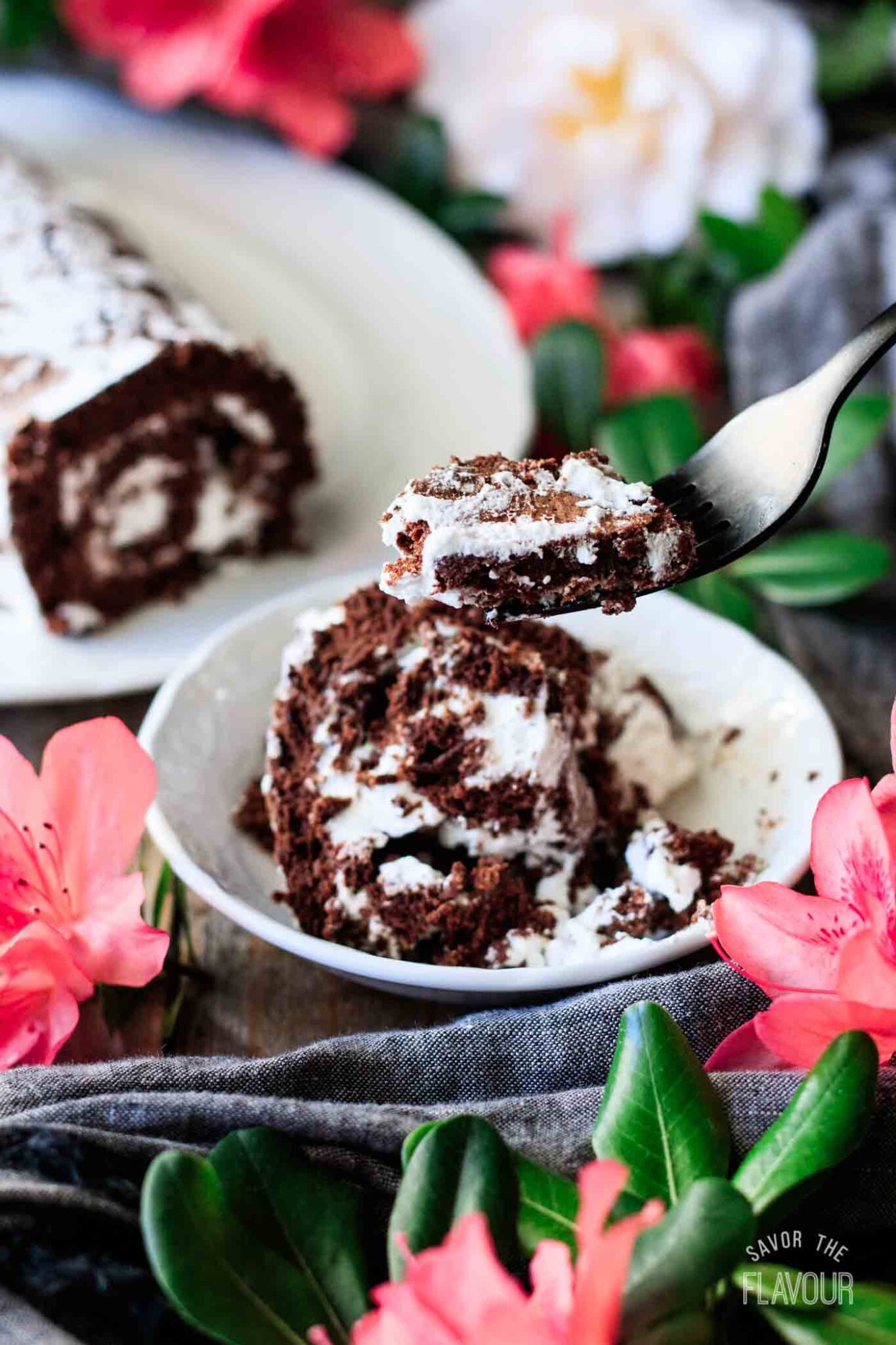 Flourless Chocolate Roulade - Savor the Flavour