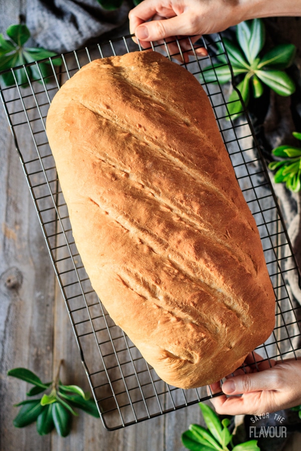 Crusty English Bloomer Bread | Savor the Flavour