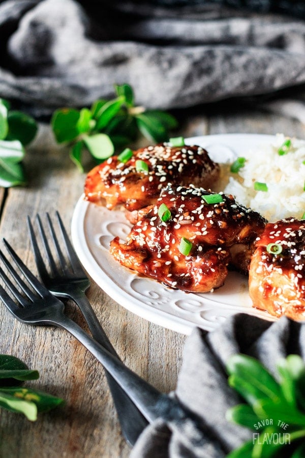 Sticky Asian Chicken Thighs | Savor the Flavour
