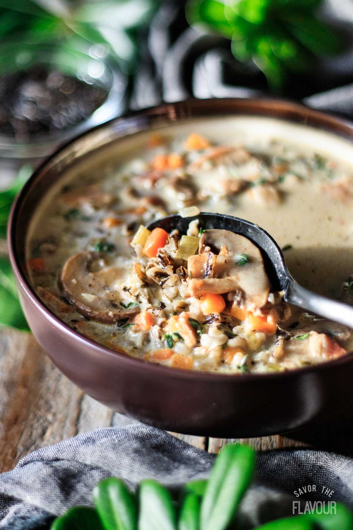 The Best Creamy Wild Rice Soup | Savor the Flavour