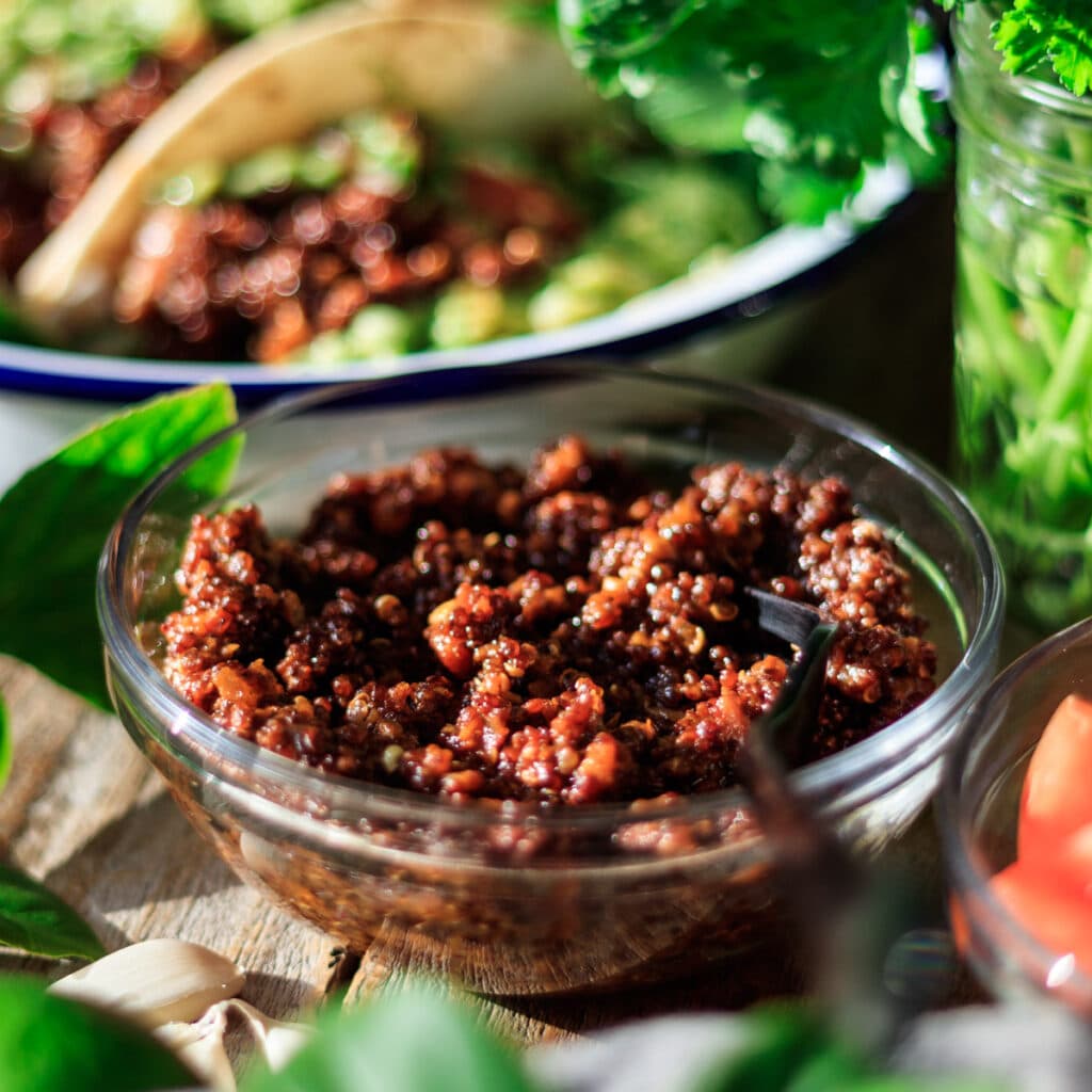 Quinoa Taco Meat (Vegan) - Savor the Flavour