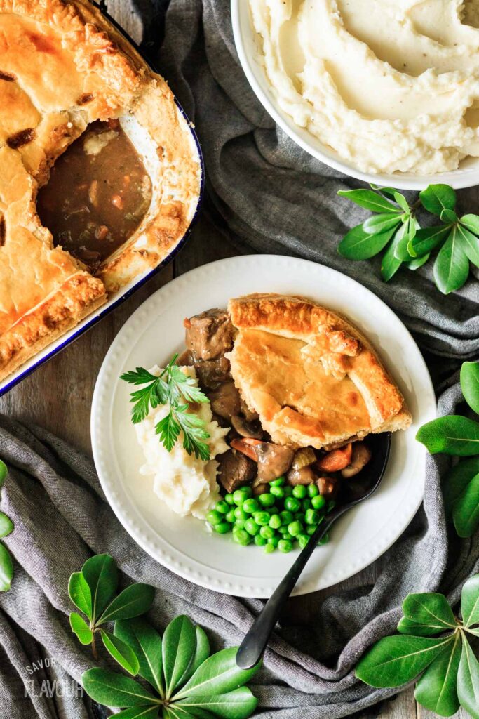 Steak and Ale Pie with Mushrooms - Savor the Flavour
