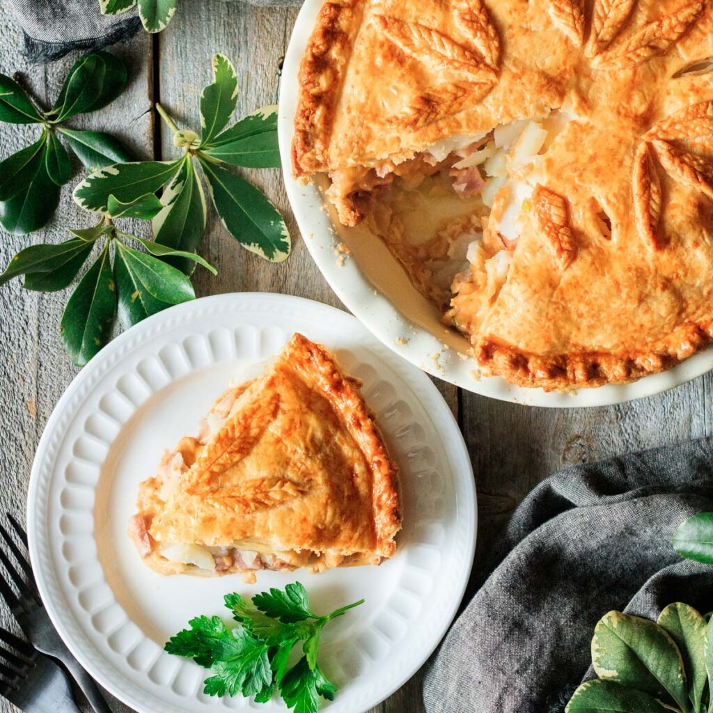 Cheese and Ham Pie - Savor the Flavour