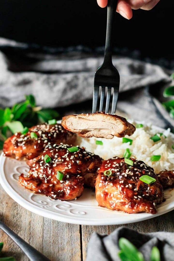 Sticky Asian Chicken Thighs - Savor the Flavour
