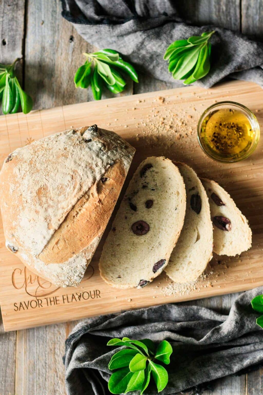 Rustic Greek Olive Bread - Savor the Flavour