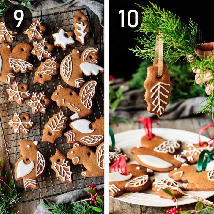 Edible Gingerbread Cookie Ornaments - Savor the Flavour