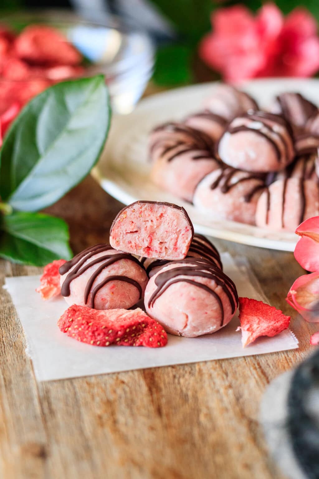 White Chocolate Strawberry Truffles - Savor the Flavour