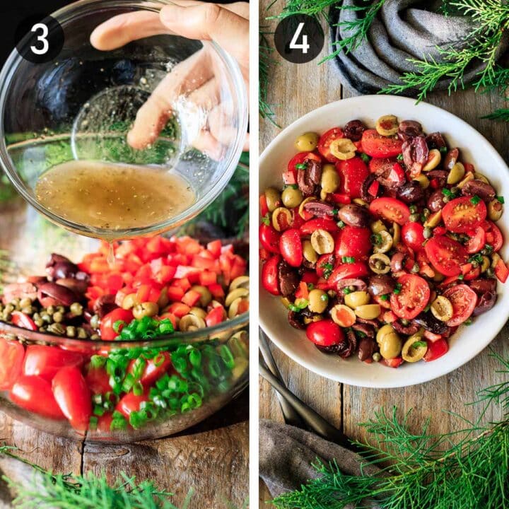 Marinated Tomato Olive Salad Recipe - Savor the Flavour